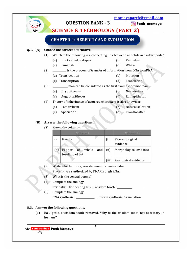 Science 2 Question Bank- 2 (2022) | PDF
