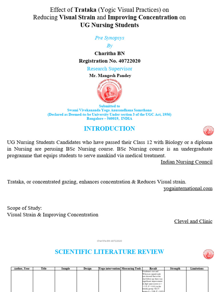 Charitha - 40722020 - Pre-Synopsis Presentation | PDF | Nursing | Social Programs