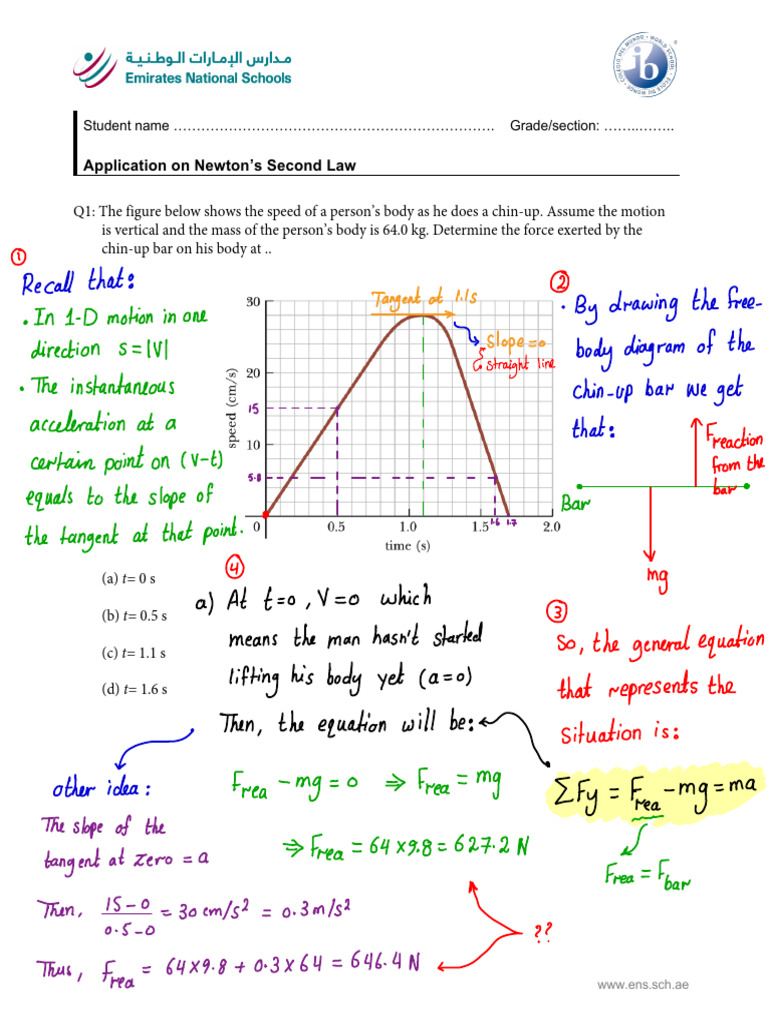 Application On Newton's Second Law V3 | PDF | Newton's Laws Of Motion | Force