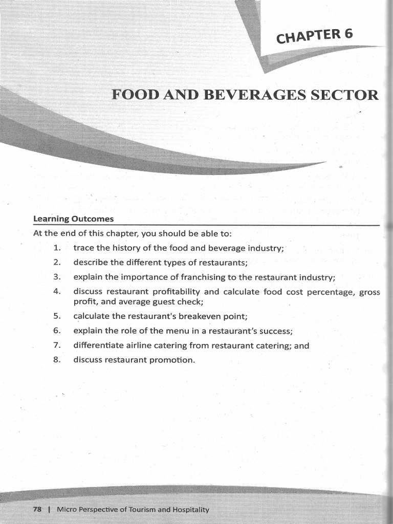 Ch6 Food And Beverages Sector Pdf