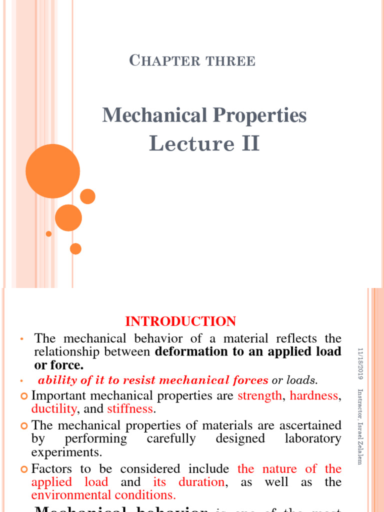 Chapter Three Lecture II | PDF | Young's Modulus | Deformation (Engineering)
