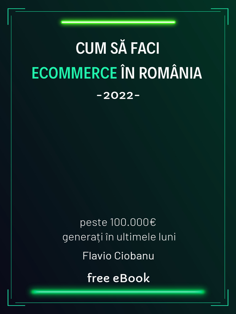 Cum Sa Faci ECommerce in Romania - Free Ebook | PDF
