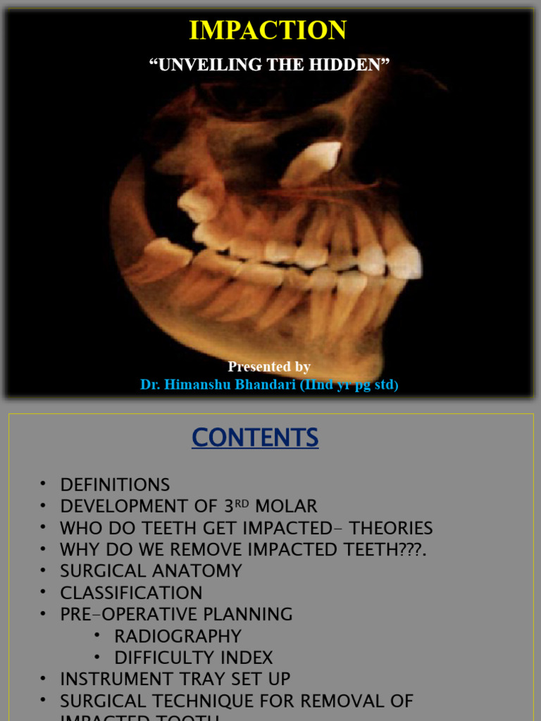 Impaction | PDF | Tooth | Dentistry Branches