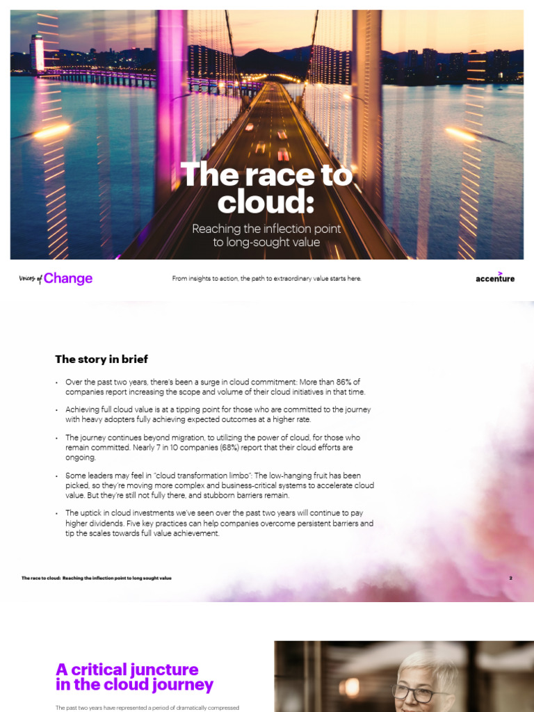 Accenture Cloud Outcomes The Race To Cloud | PDF