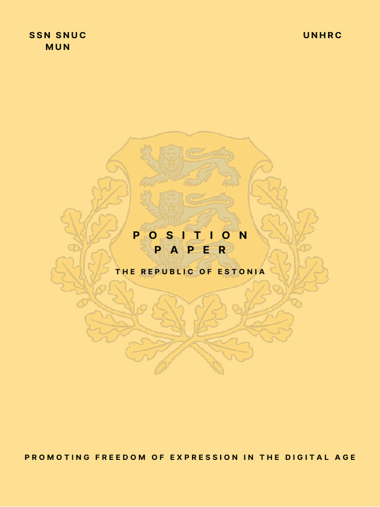 Position Paper - Estonia | PDF | Estonia | Cyberwarfare
