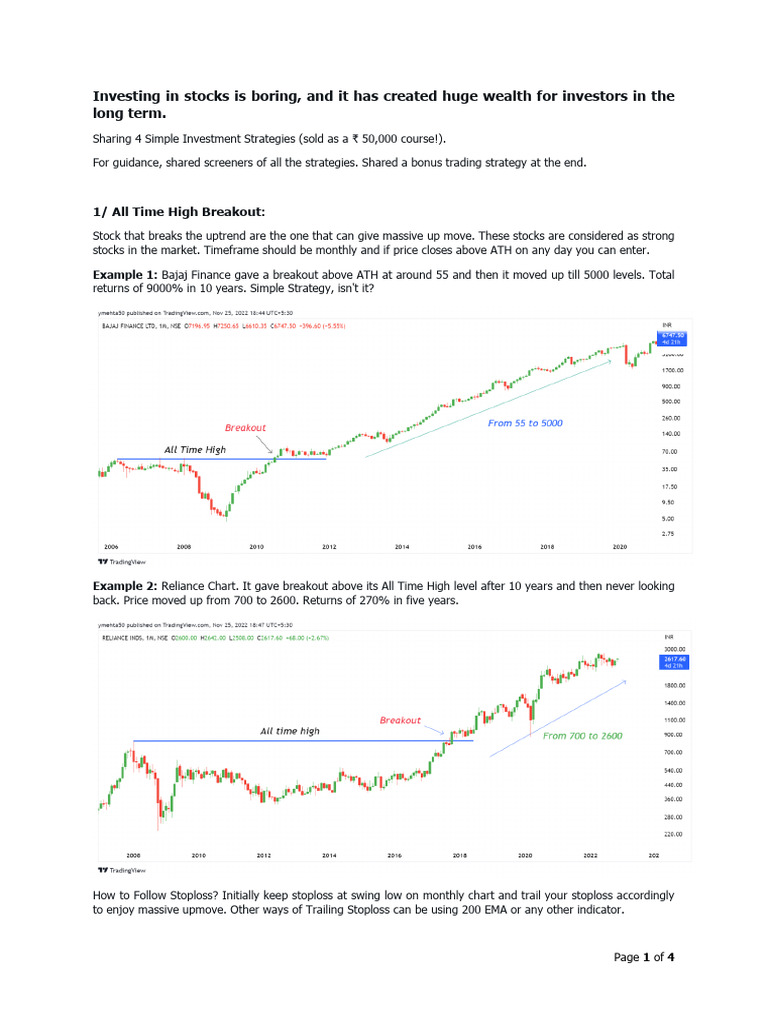 Long Term Investment Strategies | PDF | Investing | Financial Economics