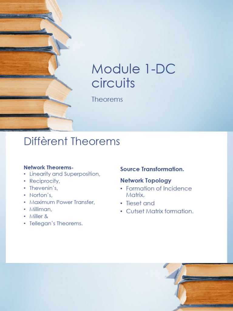 BEEE Module1 - 5 Thevenins & MPT Theorem | PDF | Teaching Methods & Materials | Science ...