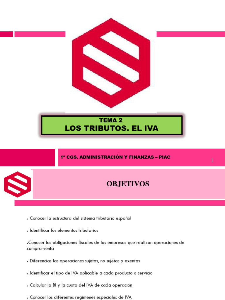 Tema2. Los Tributos. El IVA | PDF