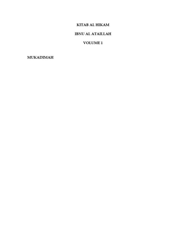 Al-Hikam: A Comprehensive Guide | PDF
