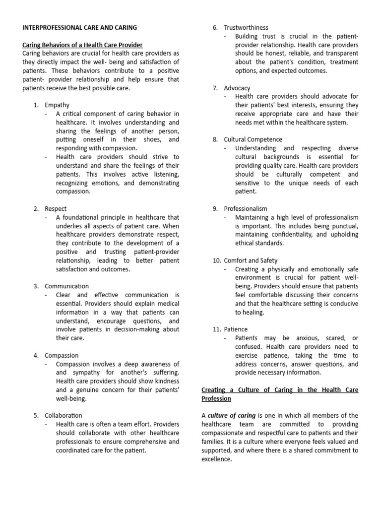 Interprofessional Care | PDF