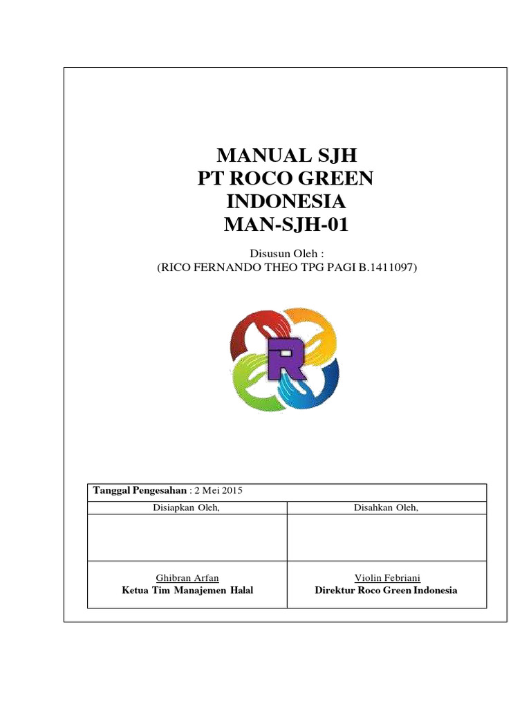 Manual Sistem Jaminan Halal AWIKWOK | PDF | Pengelolaan Keuangan & Uang