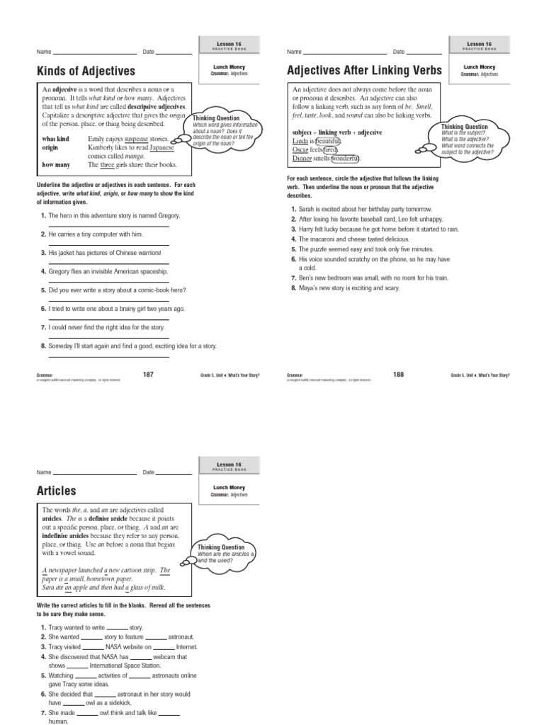 Article, Adjectives | PDF | Adjective | Verb