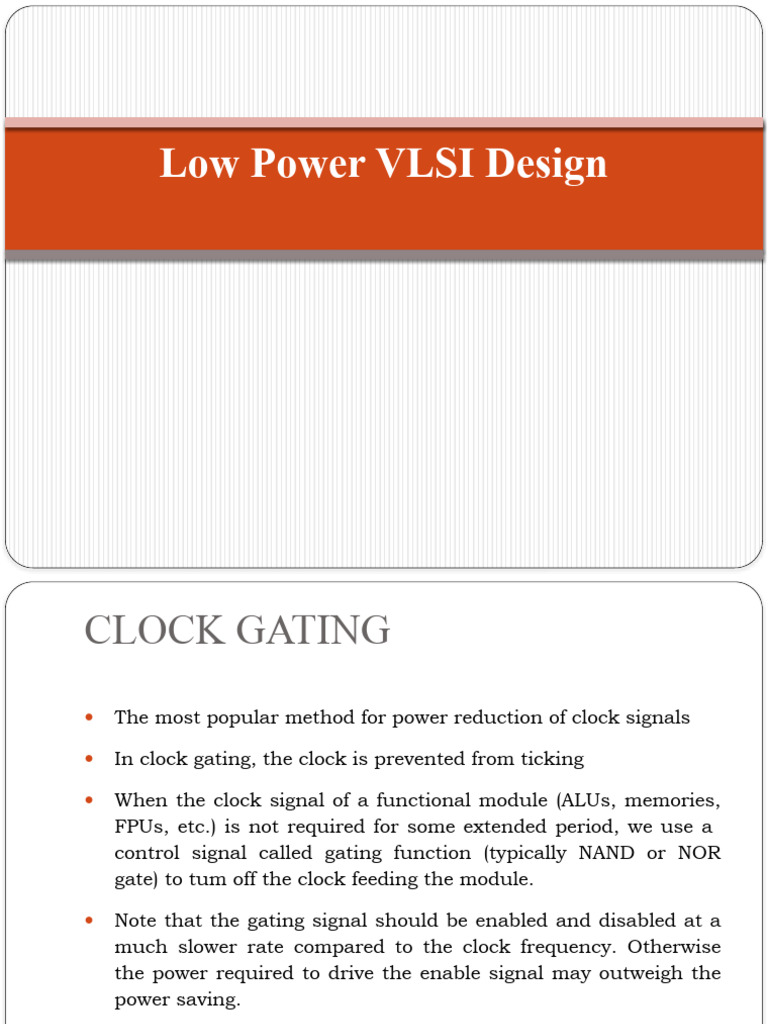 Clock Gating | PDF | Logic Gate | Electronic Circuits Clock Gating | PDF | Logic Gate | Electronic Circuits