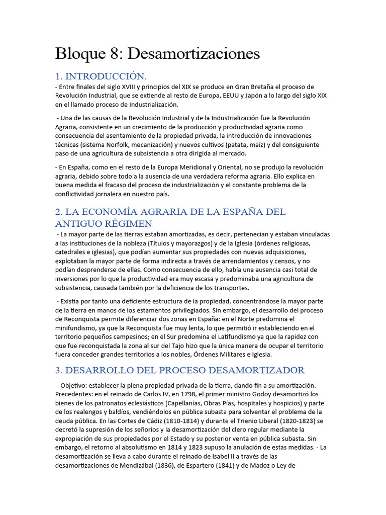 Bloque 8 | PDF | Agricultura | Revolución industrial