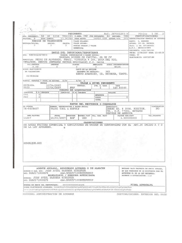 2. Pedimento 815C | PDF