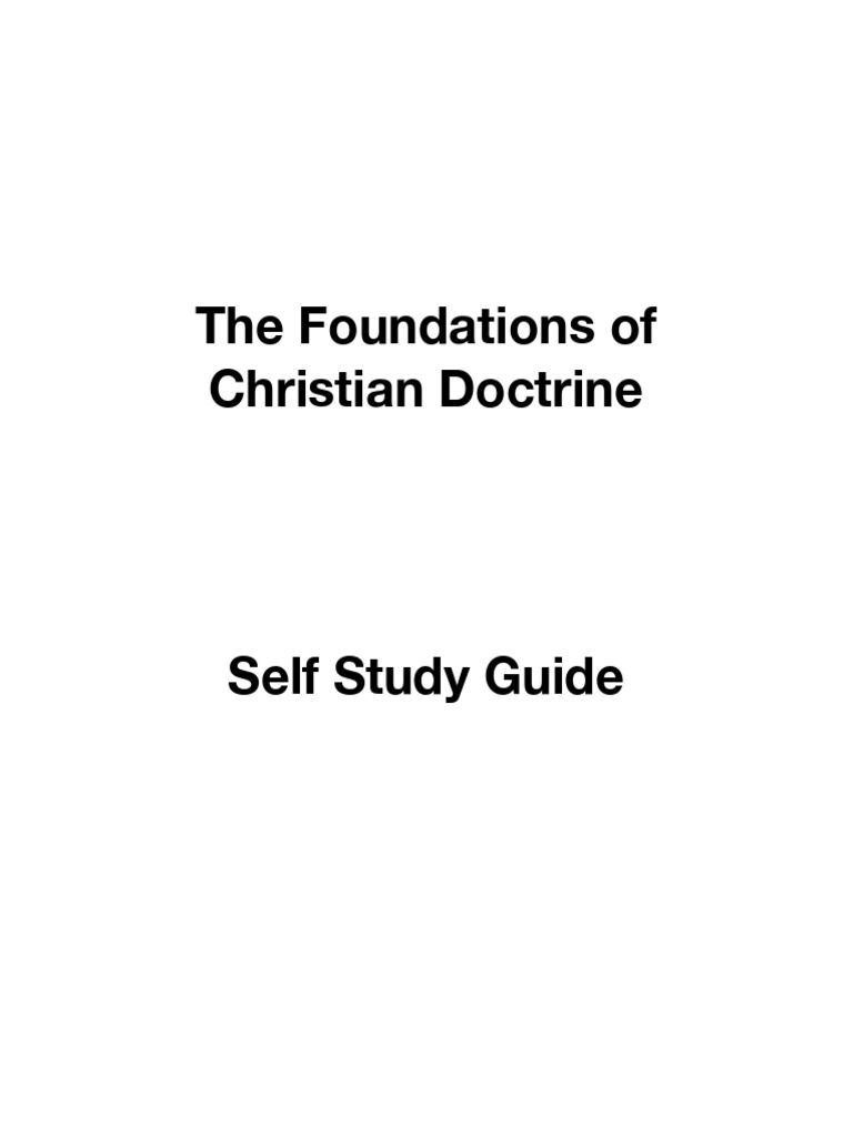 Foundations of Christian Doctrine - Study Guide - Nodrm | PDF | Bible ...
