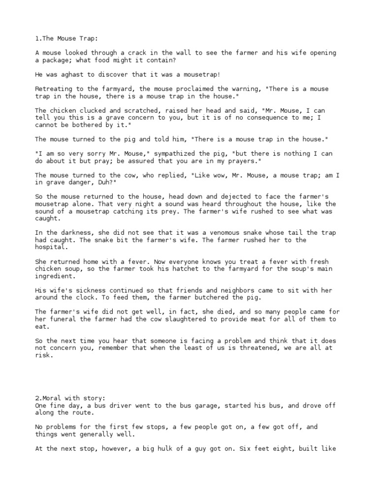 Moral Stories | PDF