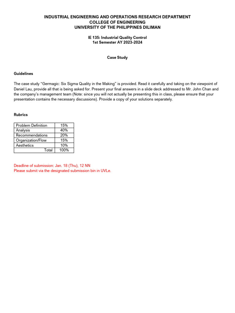 Case Study Guidelines | PDF | Technology & Engineering