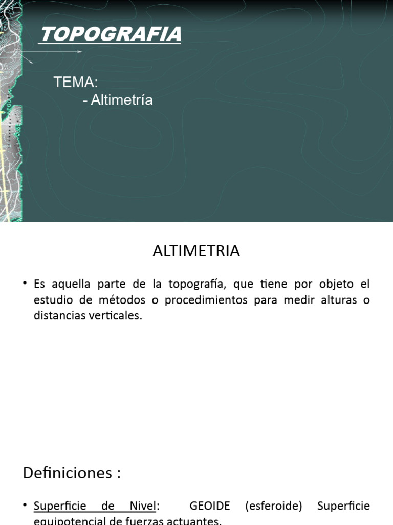 6 TOPO Altimetria | PDF | Topografía | Agrimensura