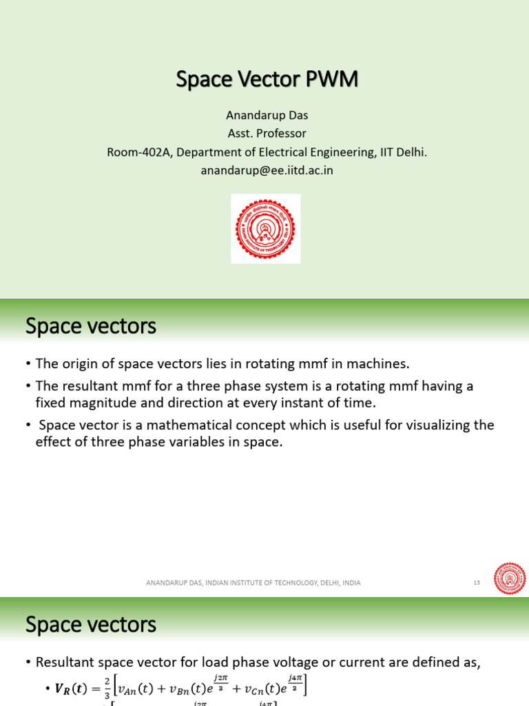 Space Vector Modulation 1 | PDF | Euclidean Vector | Electrical Engineering