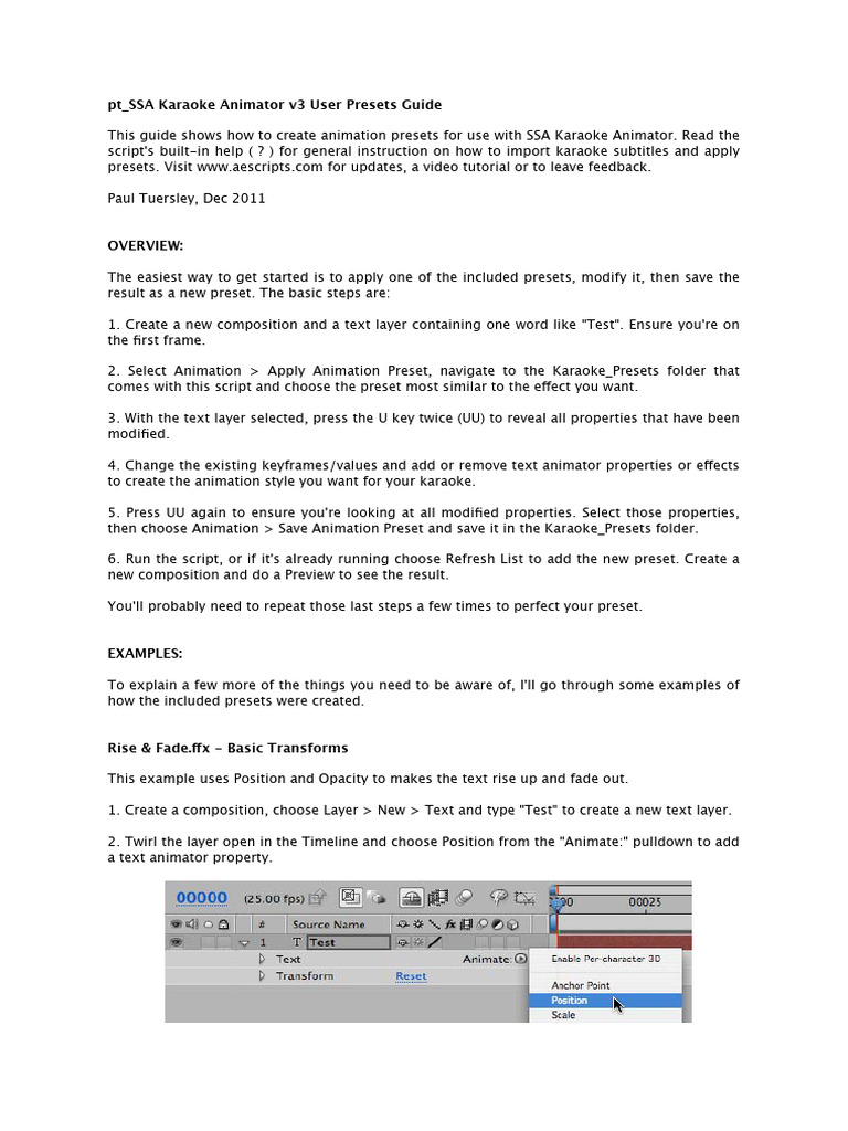 Creating Presets Guide | PDF | Software | Computing