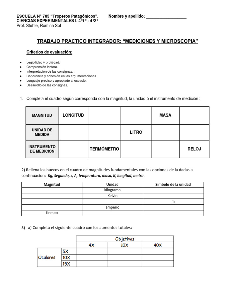 TP Integrador Cs. Exp. I 13-11-23 | PDF | Medición | Kilogramo