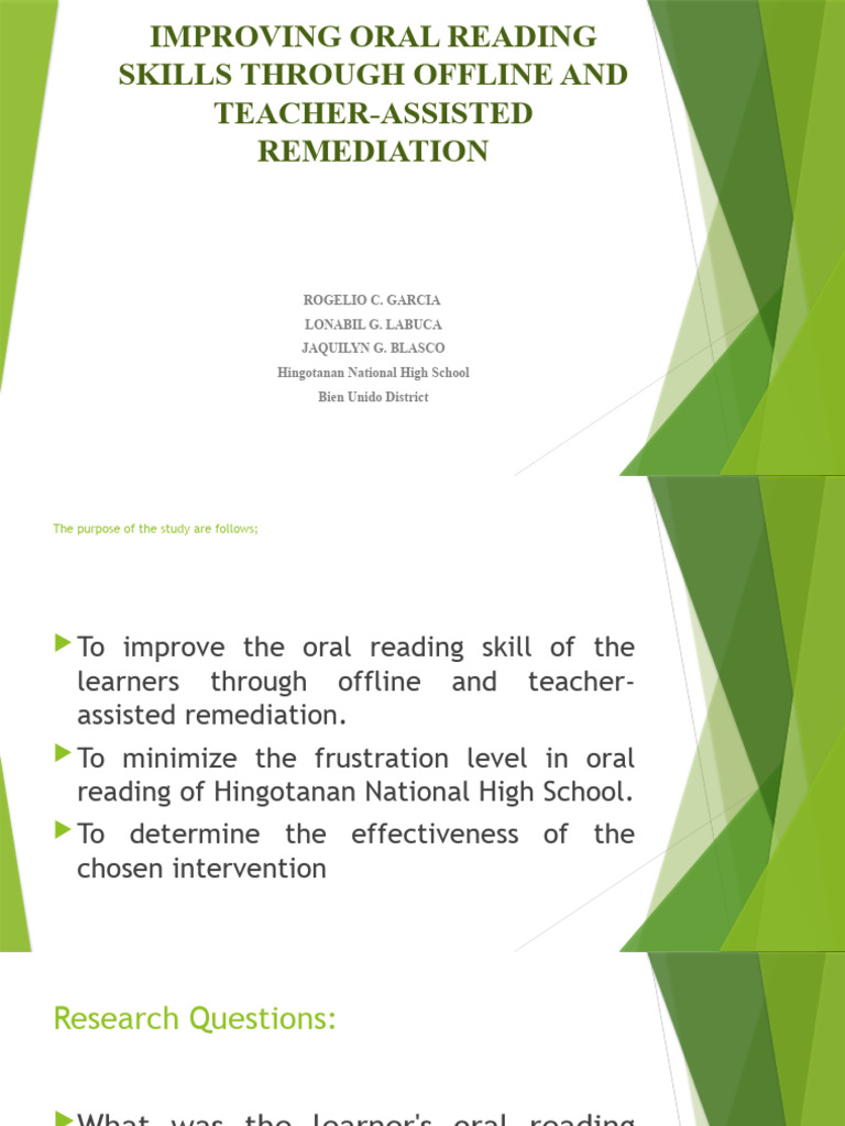 Share 'HINGOTANAN NHS Ppt. - Oral - Reading - PPTX' | PDF | Microsoft Excel | Computing