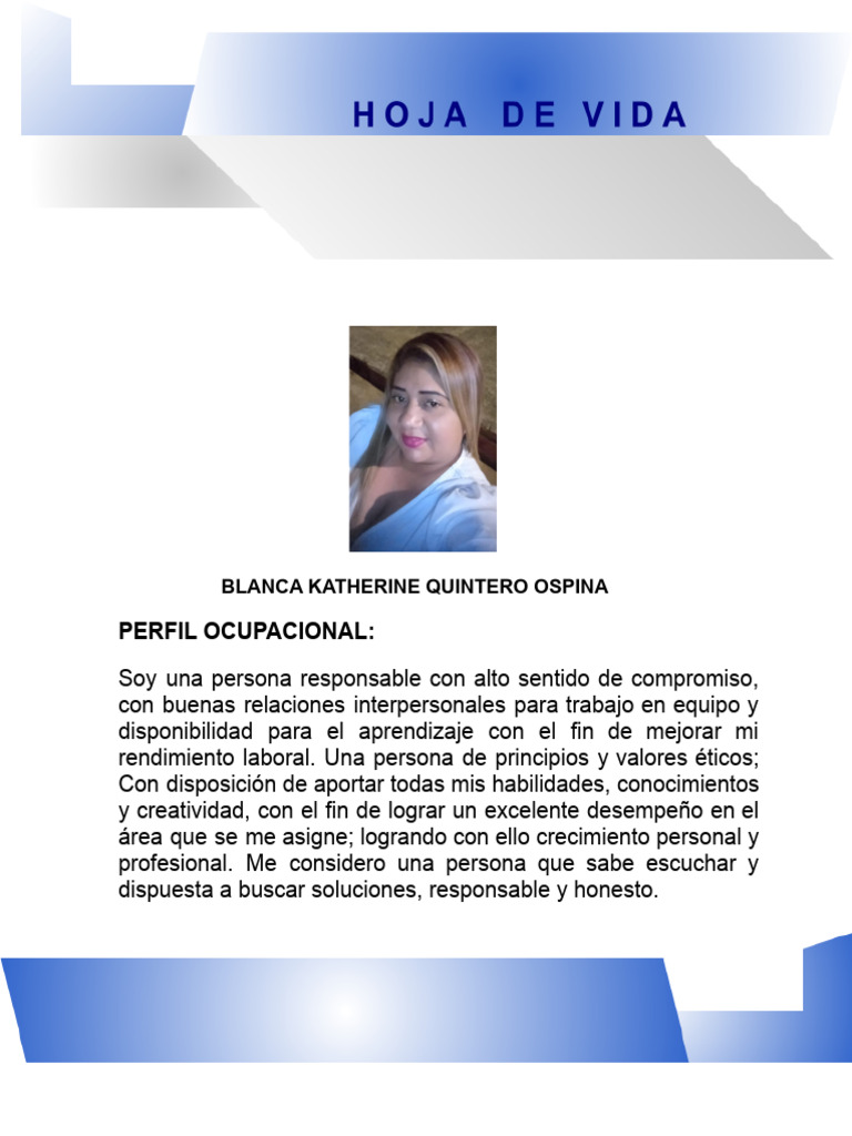 Hoja de Vida Blanca | PDF