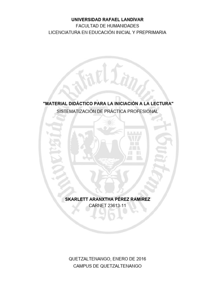 Material Didáctico para La Lectura | PDF | Educación de la primera ...