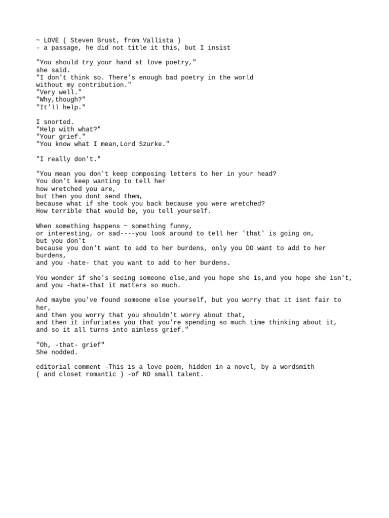 LOVE (Steven Brust) | PDF