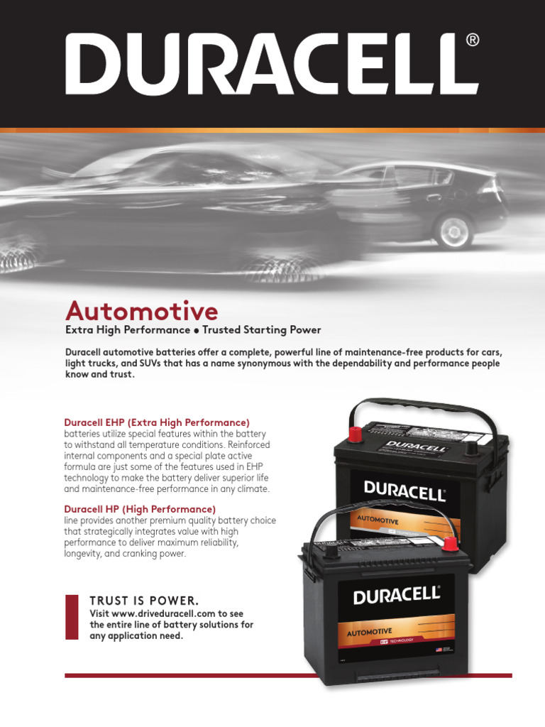 Automotive: Extra High Performance - Trusted Starting Power | Download ...