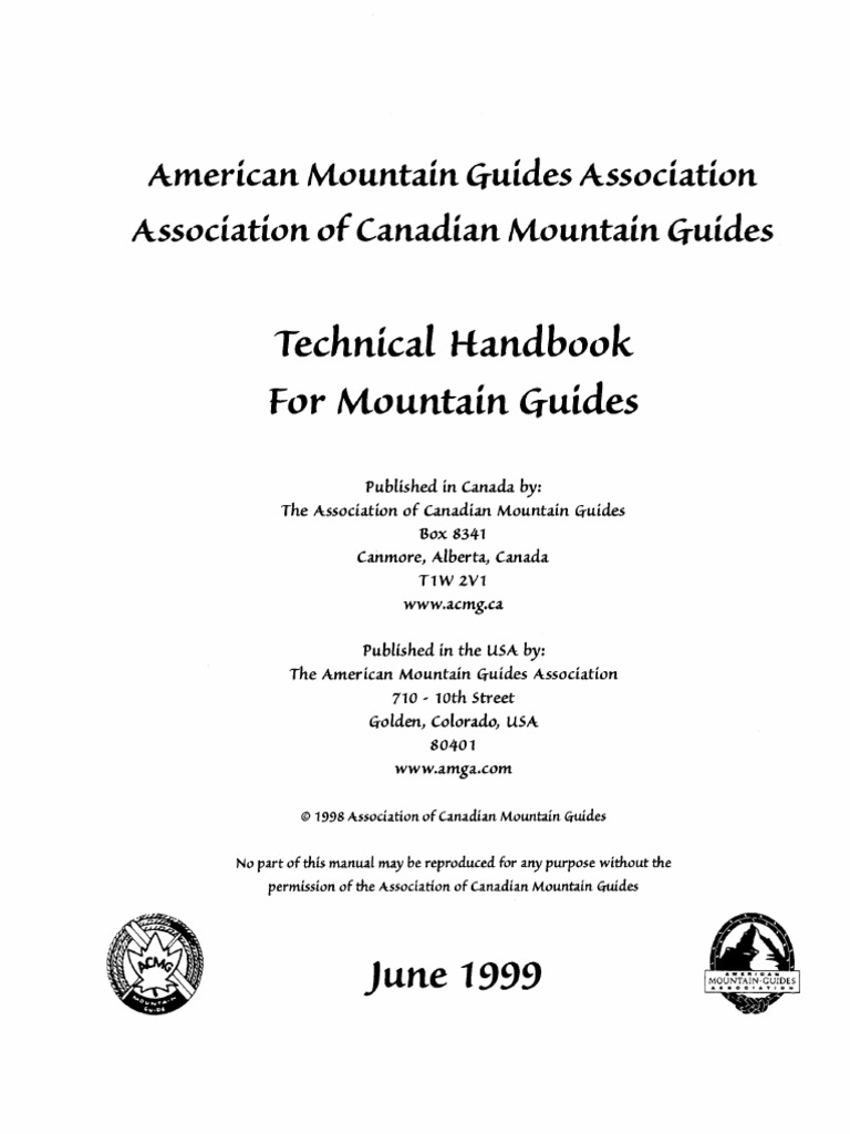 Technical Handbook For Mountain Guides | PDF