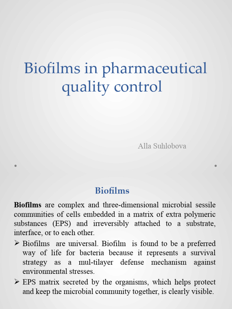Biofilms in QC | PDF | Biofilm | Bacteria