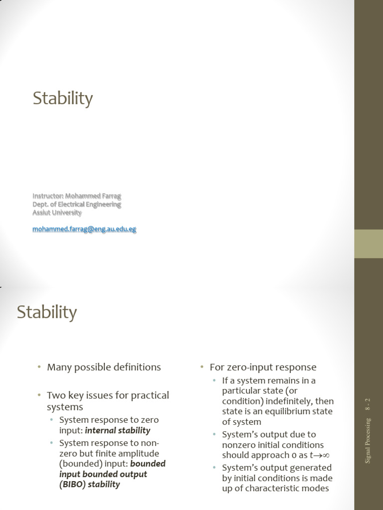 SP - Lecture - W4 - 2 | PDF | Electrical Engineering | Mathematical Analysis