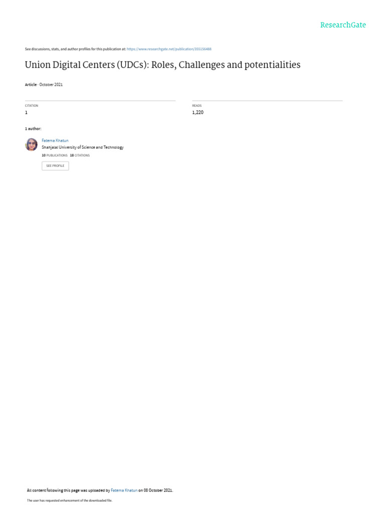 Union Digital Centersnewarticle | PDF | Internet | Entrepreneurship