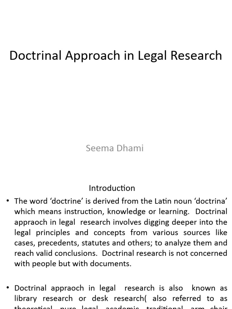 Doctrinal Research | PDF