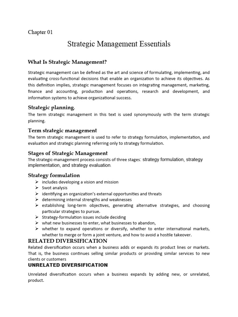 A.startegic Management | Download Free PDF | Strategic Management ...