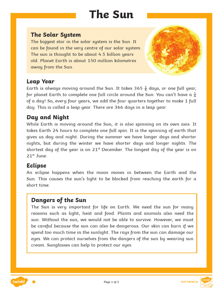 The Sun | PDF | Sun | Night