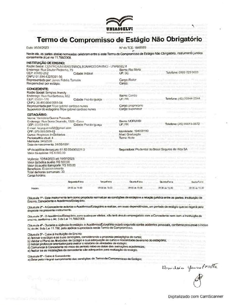 Documento Estágio | PDF