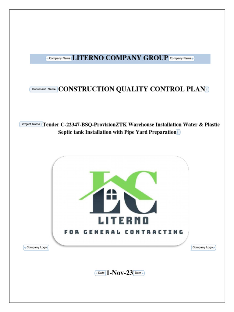 Spesific Quality Control Management Pla1 | PDF | Quality Assurance | Specification (Technical ...