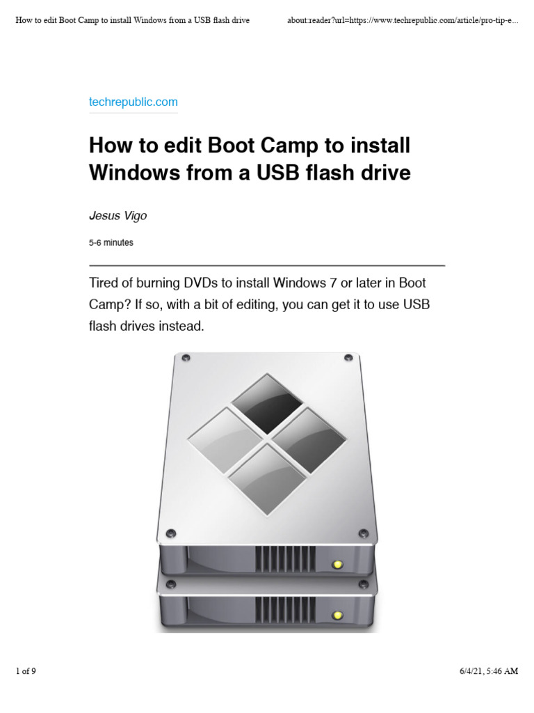 How To Edit Boot Camp Info - Plist | PDF | Booting | Usb Flash Drive