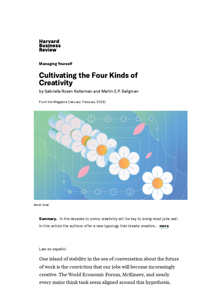 Four Types of Creative Thinking Explained | PDF | Pay Pal | Creativity