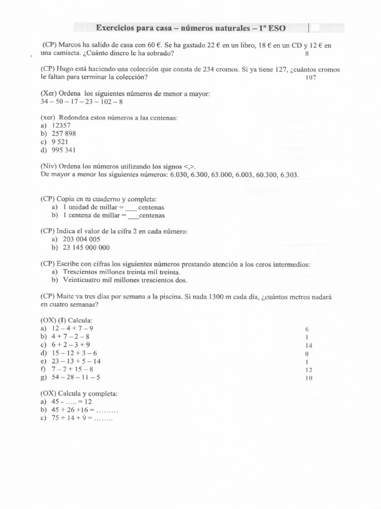 Ficha Mate N Naturales | PDF