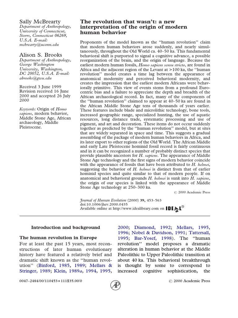 The Revolution That Wasn't A New Interpretation of The Origin of Modern ...