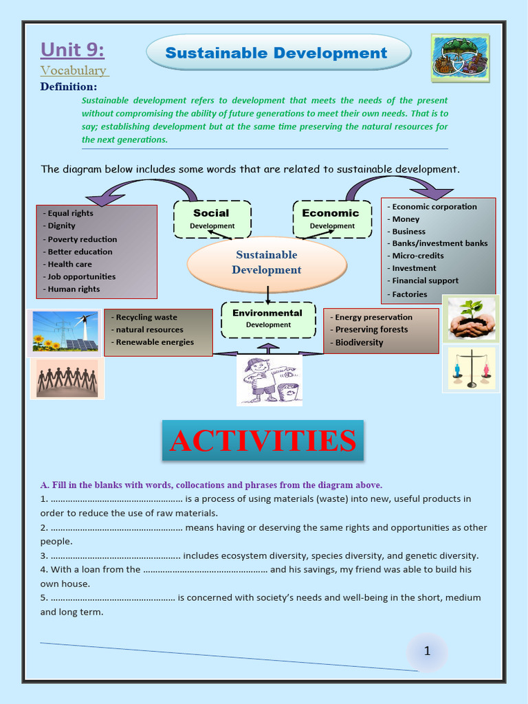 Sustainable Development - Vocabulary | PDF | Sustainability | Biodiversity
