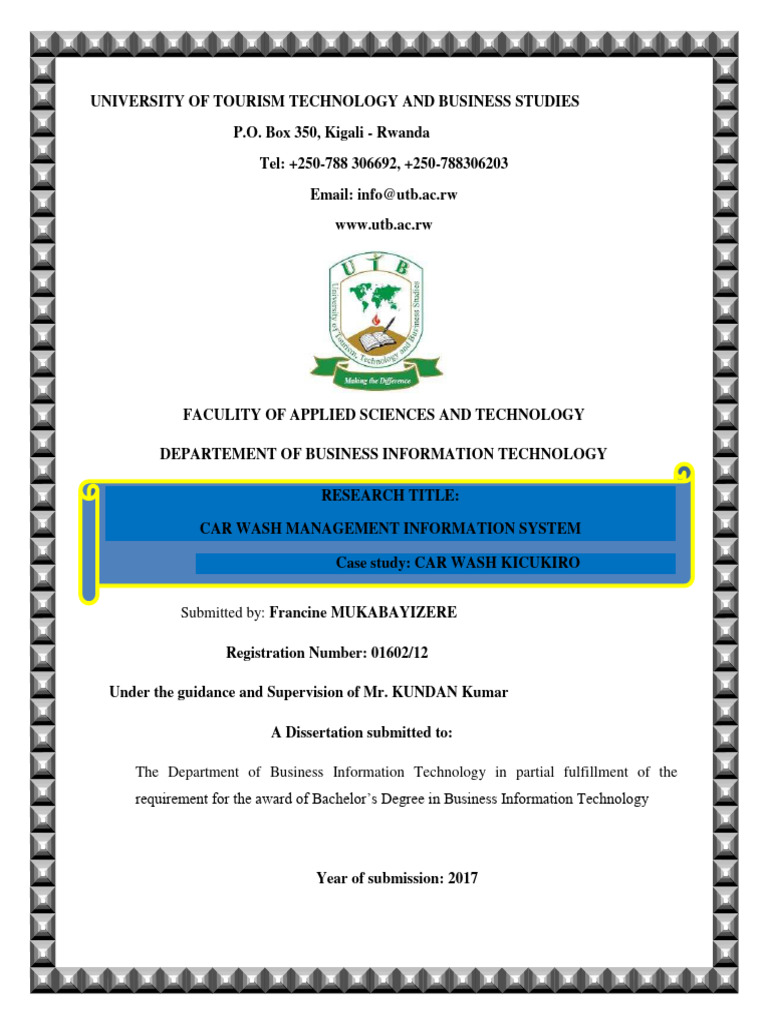 Car Wash Management System Report | PDF | Information System | Validity ...