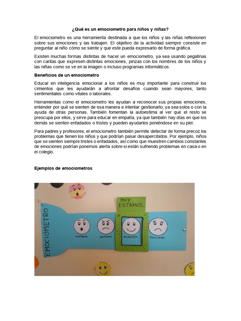 Emociometro para El Aula | PDF