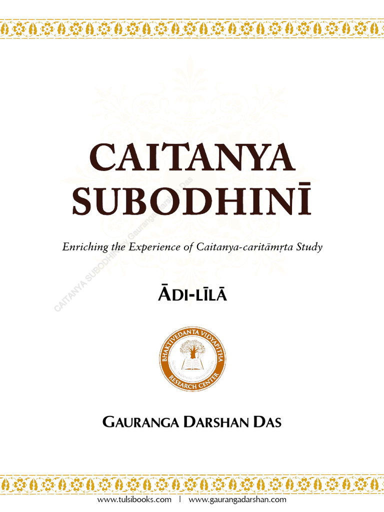 Caitanya Subodhini Gauranga Darshan Das All Overview Charts Unlocked ...