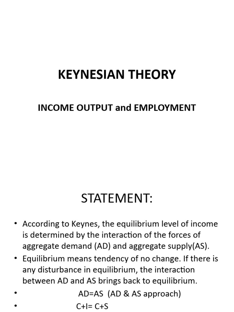 Keynesian Theory | PDF