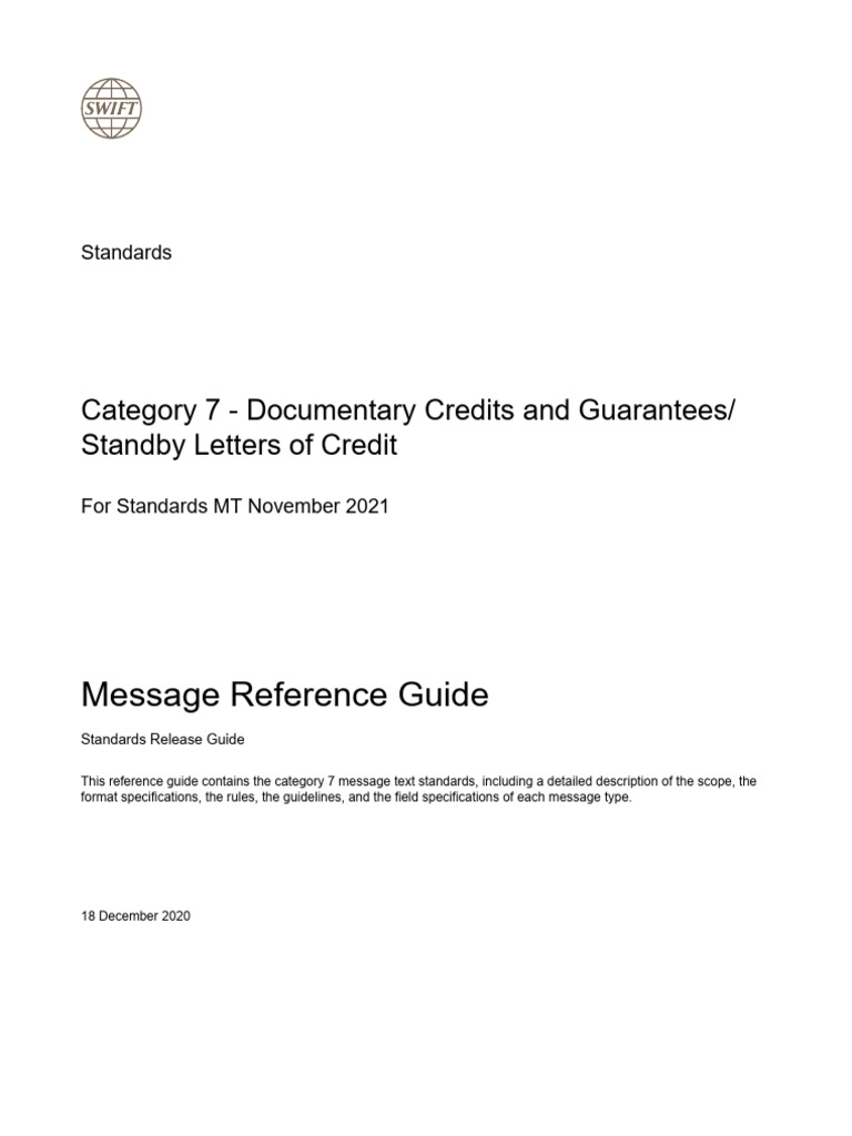 Message Reference Guide: Category 7 - Documentary Credits and ...